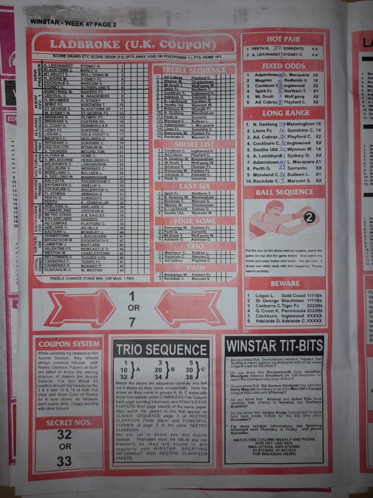 Week 47 Pool RSK Papers 2021: Bob Morton, Capital Intl, Soccer X ...